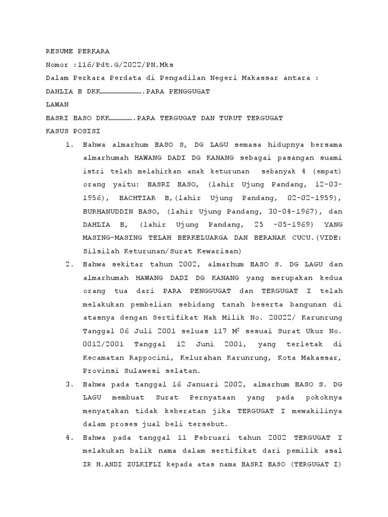 Resume Perkara | PDF