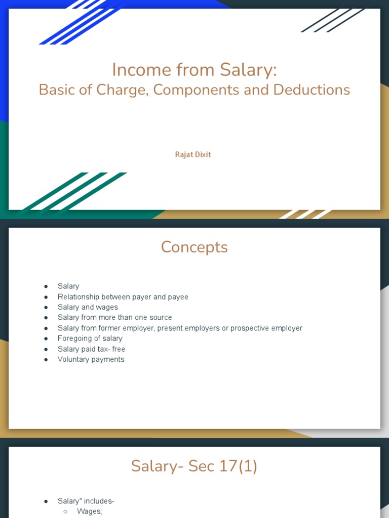 Income From Salary-Basics | PDF | Salary | Employment