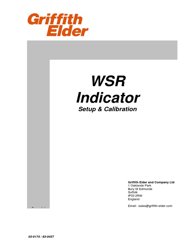 Setup and Calibration Guide for WSR Indicator | PDF | Pound (Mass) | Ounce