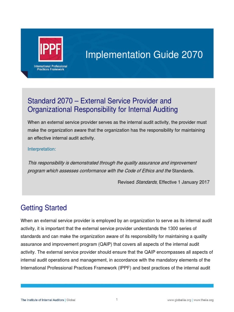 External Service Provider and Organizational Responsibility For ...