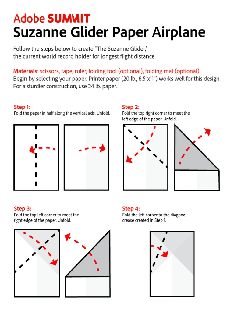 Paper Airplanes - Step-By-Step Instructions | PDF