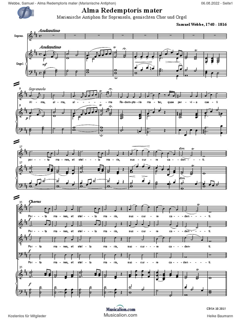 Alma Redemptoris Mater | PDF