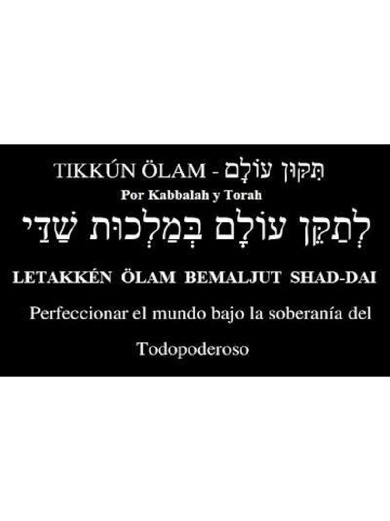 Tikkun Olam | PDF