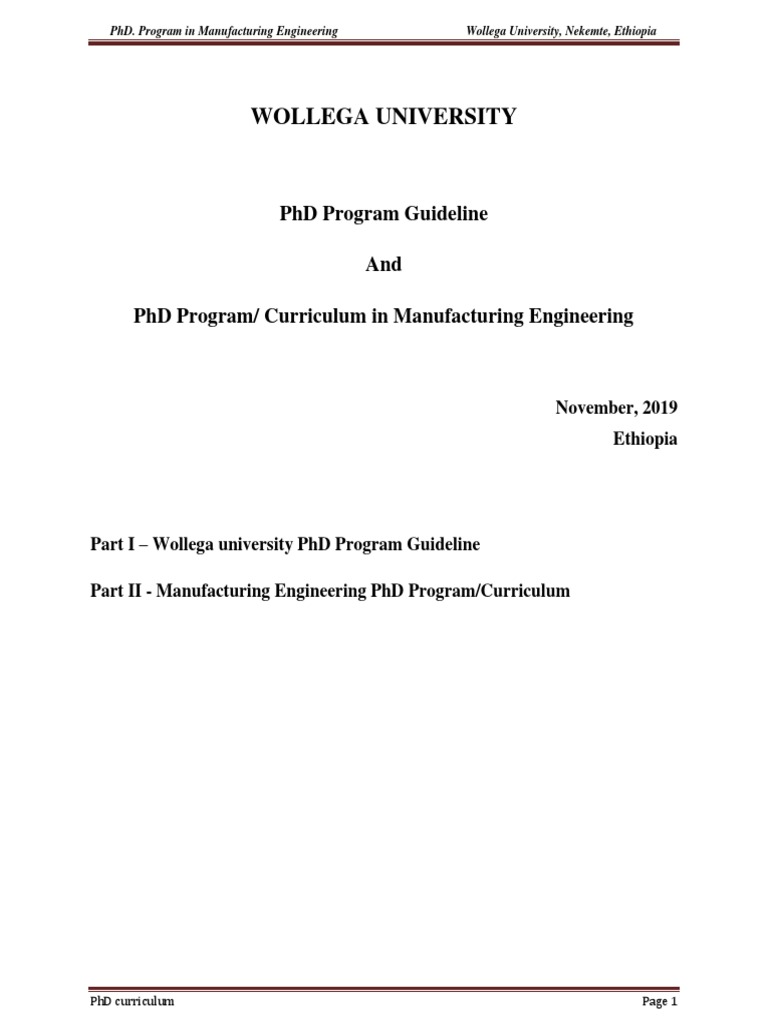 PHD Curriculum | PDF | Thesis | Doctorate