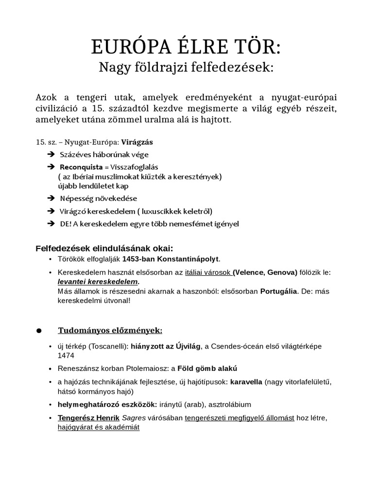 Európa Élre Tör 1 | PDF