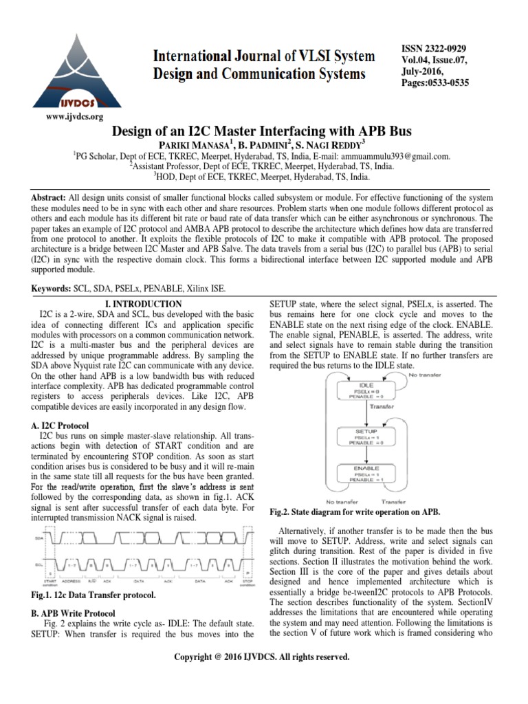Apb I2c Interface Pdf Electrical Engineering Manufactured Goods