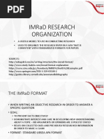 Guide For The IMRaD Format | PDF | Methodology | Statistics