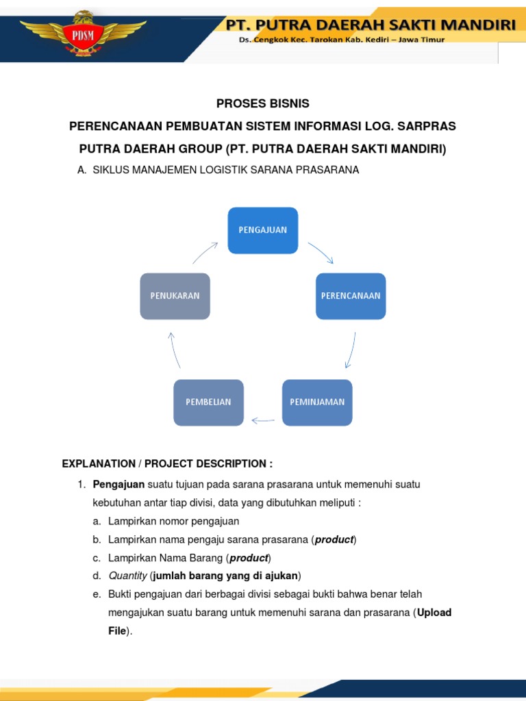 Proses Bisnis Sarpras PDSM | PDF | Komputer