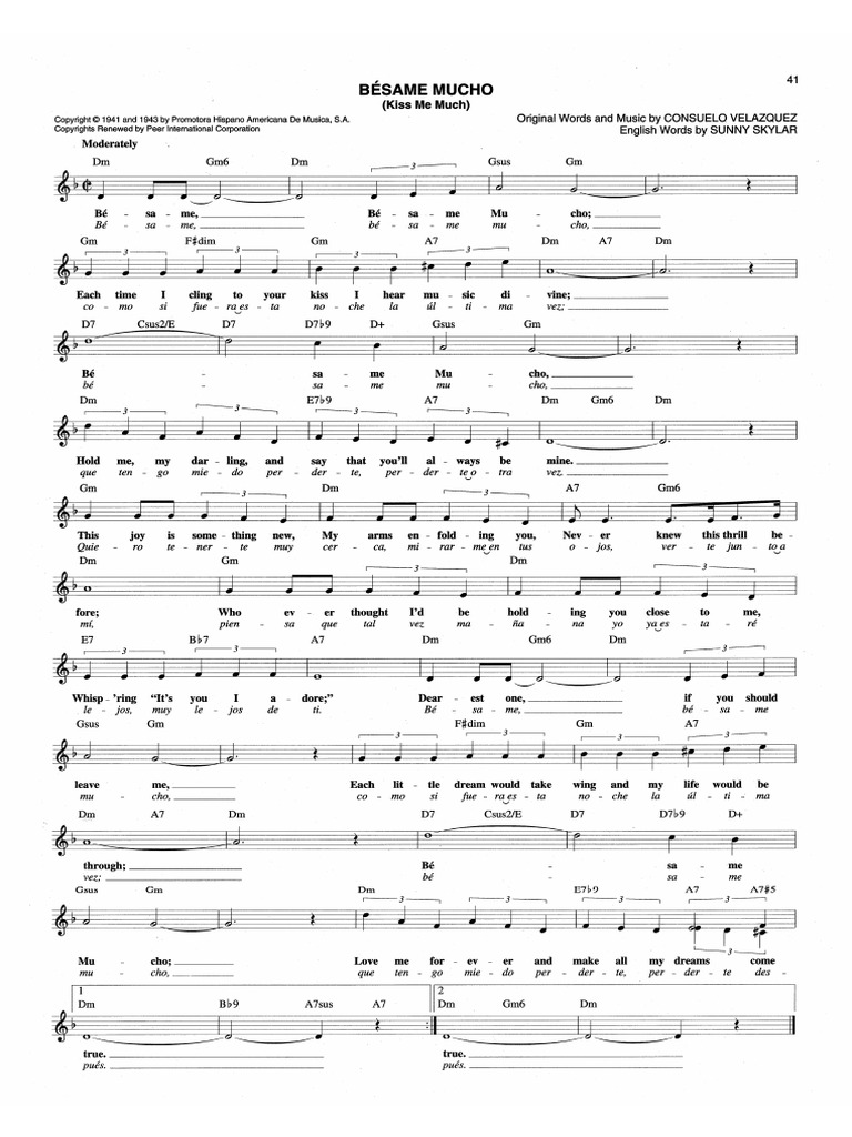 Besame Mucho Piano | PDF