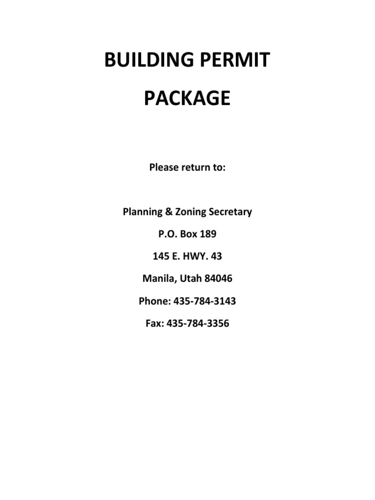 Manila Building Permit Package-2019 | PDF | Framing (Construction ...