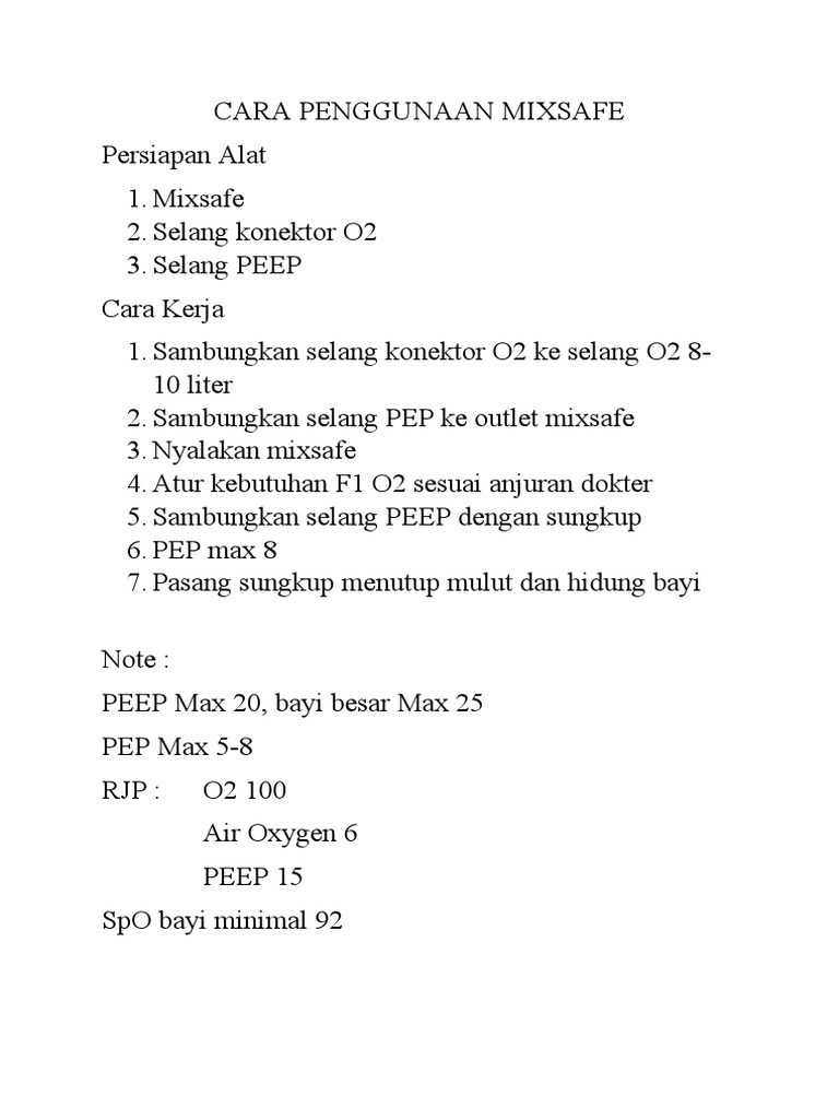 Cara Penggunaan Mixsafe | PDF