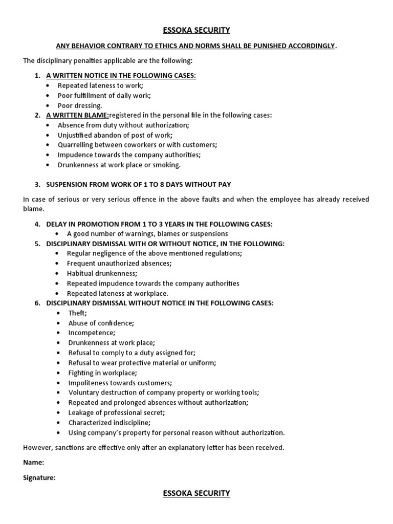 INTERNAL RULES AND REGULATIONS-BILINGUAL VERSION | PDF | Common Law ...