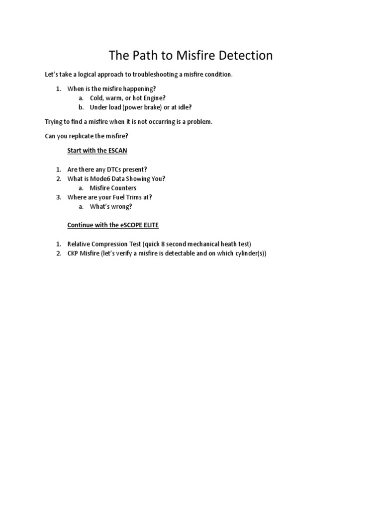 The Path To Misfire Detection | PDF | Throttle | Rotating Machines