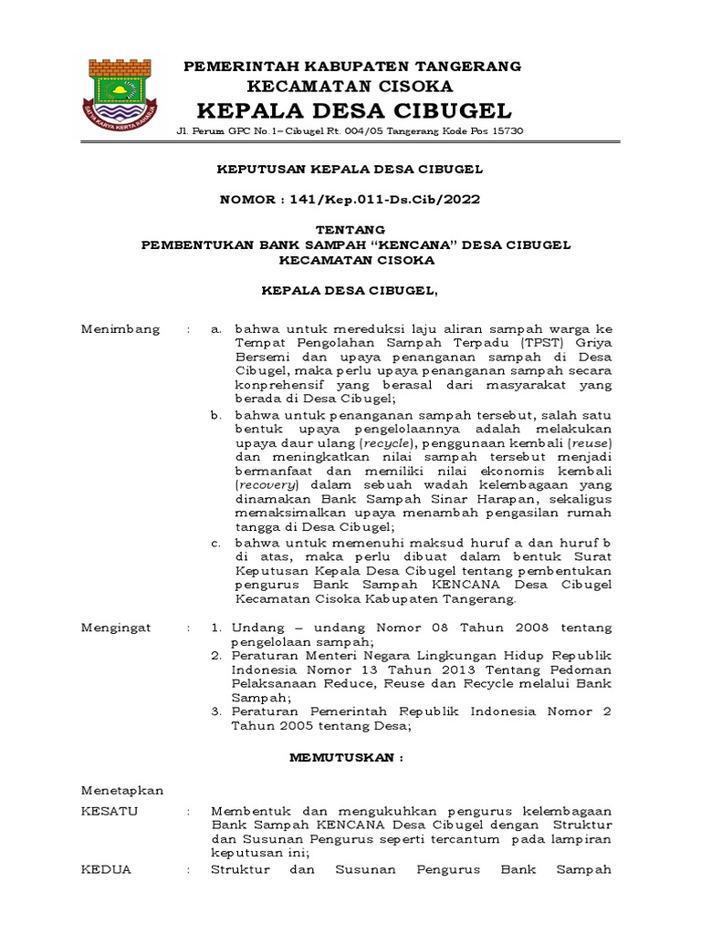 Membentuk Bank Sampah untuk Meningkatkan Pengelolaan Sampah di Desa ...