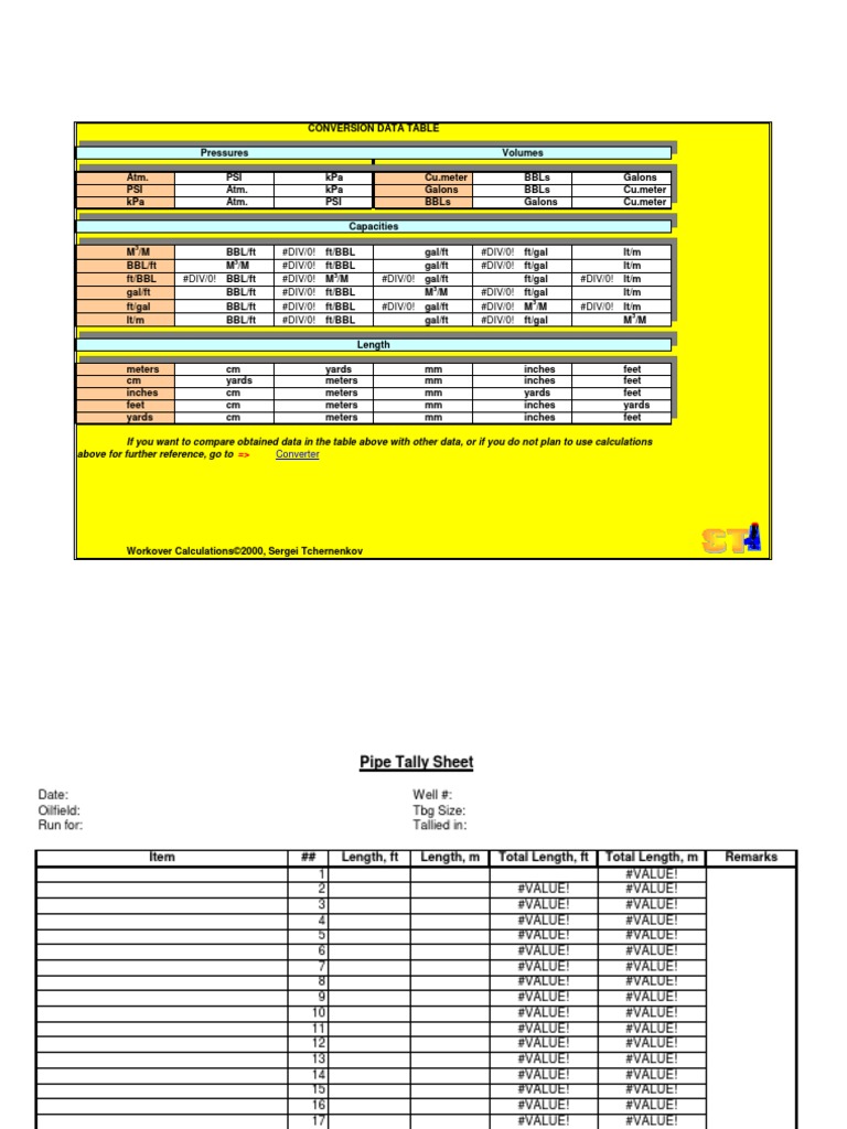 Workover Calculations PDF Free | PDF | Casing (Borehole) | Pressure