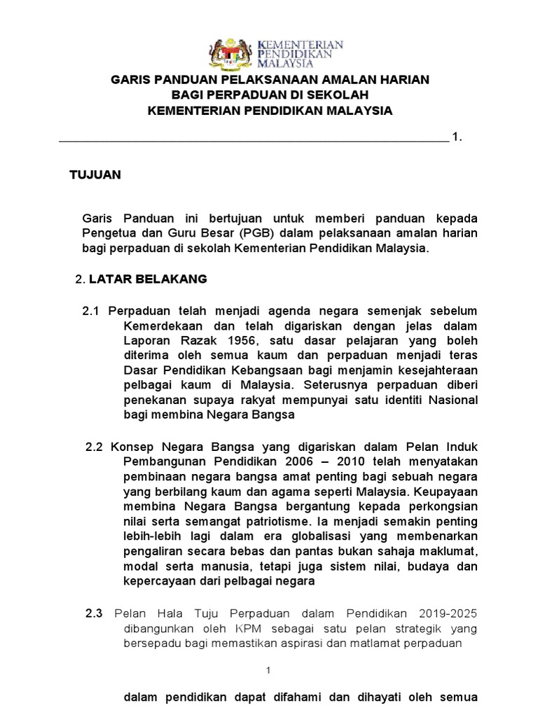 Surat Pekeliling Ikhtisas Bilangan 9 Tahun 2018 - Garis Panduan ...