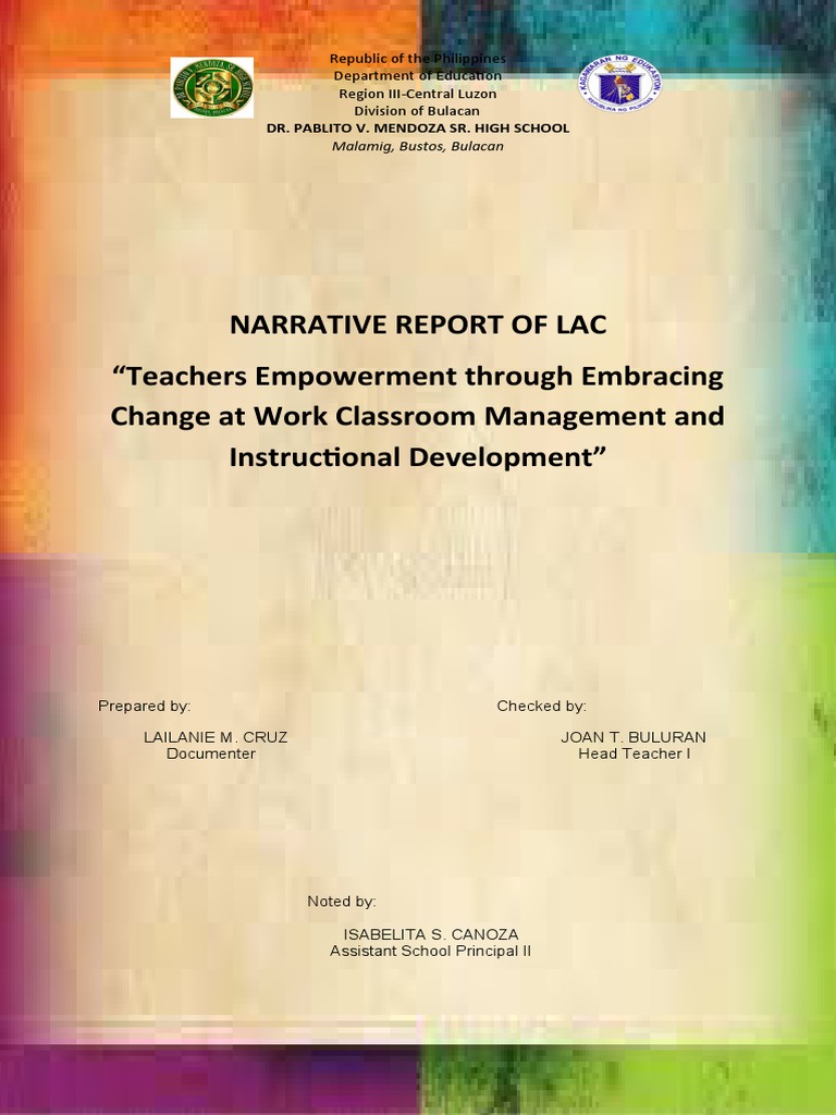 LAC Narrative 2019-2020 | PDF | Teachers | Pedagogy