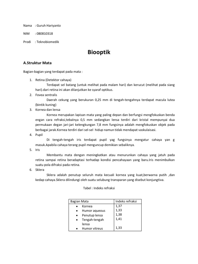 Resume Biooptik | PDF | Pengembangan Diri | Kesehatan Holistik