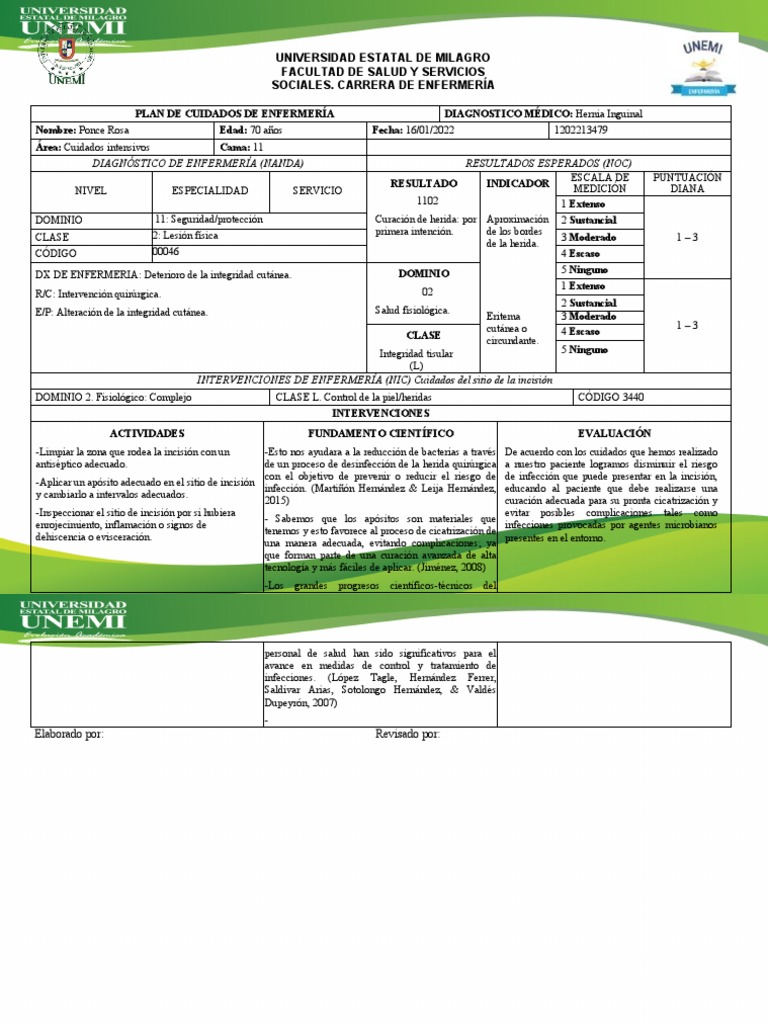 Plan Robles | PDF | Herida | Enfermería