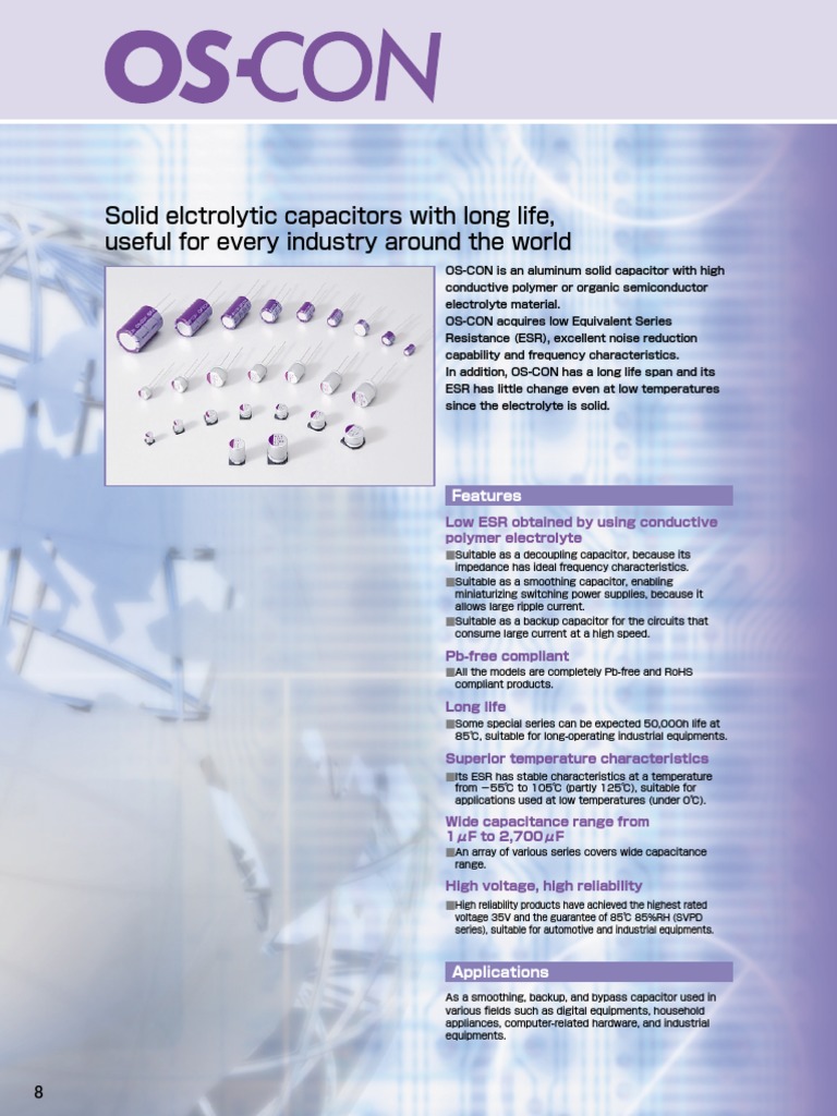 E Oscon | PDF | Capacitor | Metrology