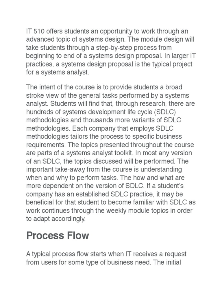 Advanced Systems Design in IT 510 | PDF | Information Technology ...