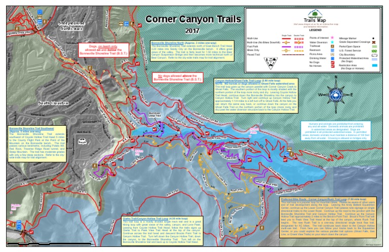 Corner Canyon Trails Map - 201705241505186722 | PDF