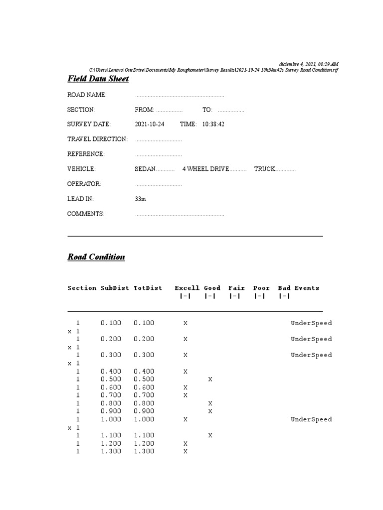 2021-10-24 10h38m42s Survey Road Condition | PDF | Automotive Industry ...