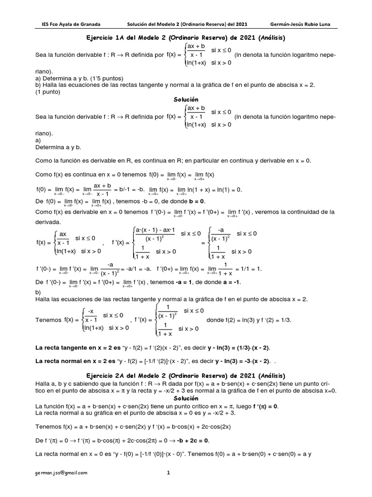 21 Mod2 Sol | PDF | Determinante | Derivado