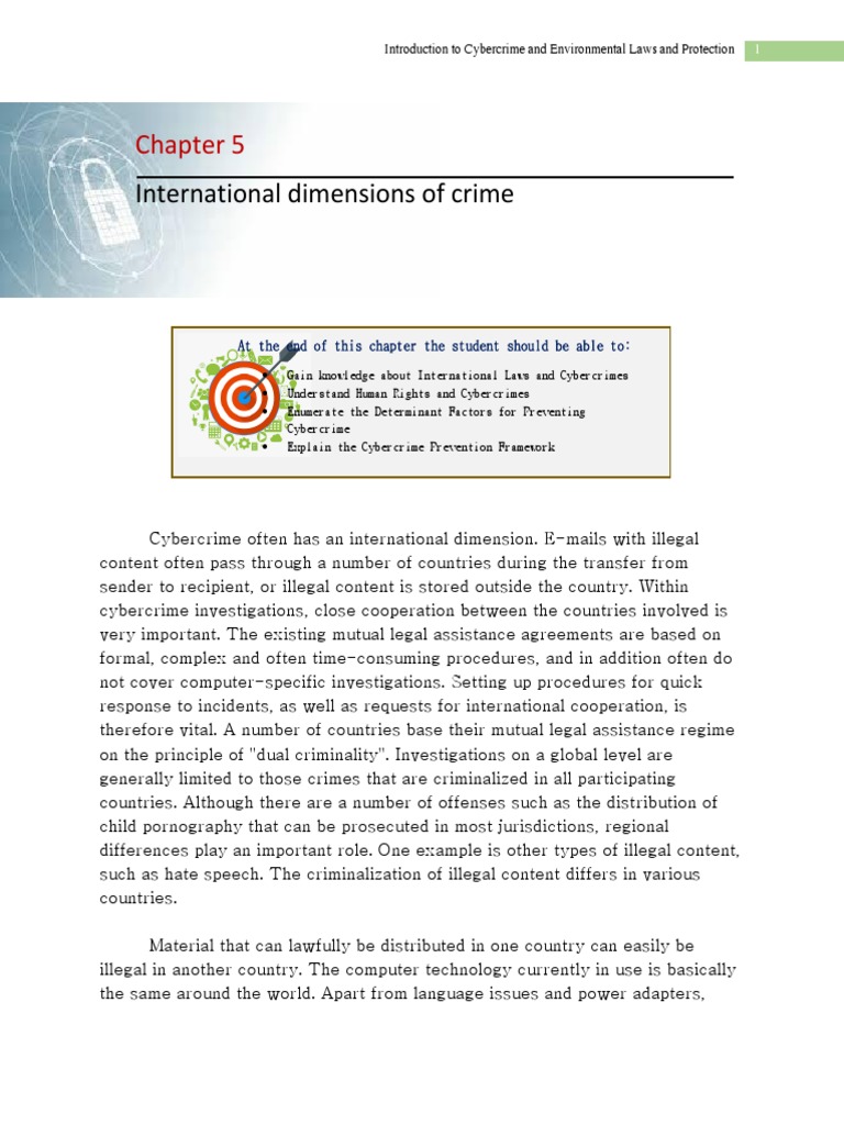 Chapter 5 International Dimensions of Crime | PDF | Cybercrime | Crimes