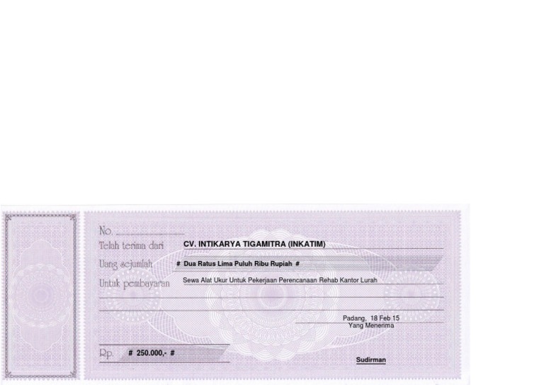 05 Kwitansi Sewa Alat Ukur | PDF