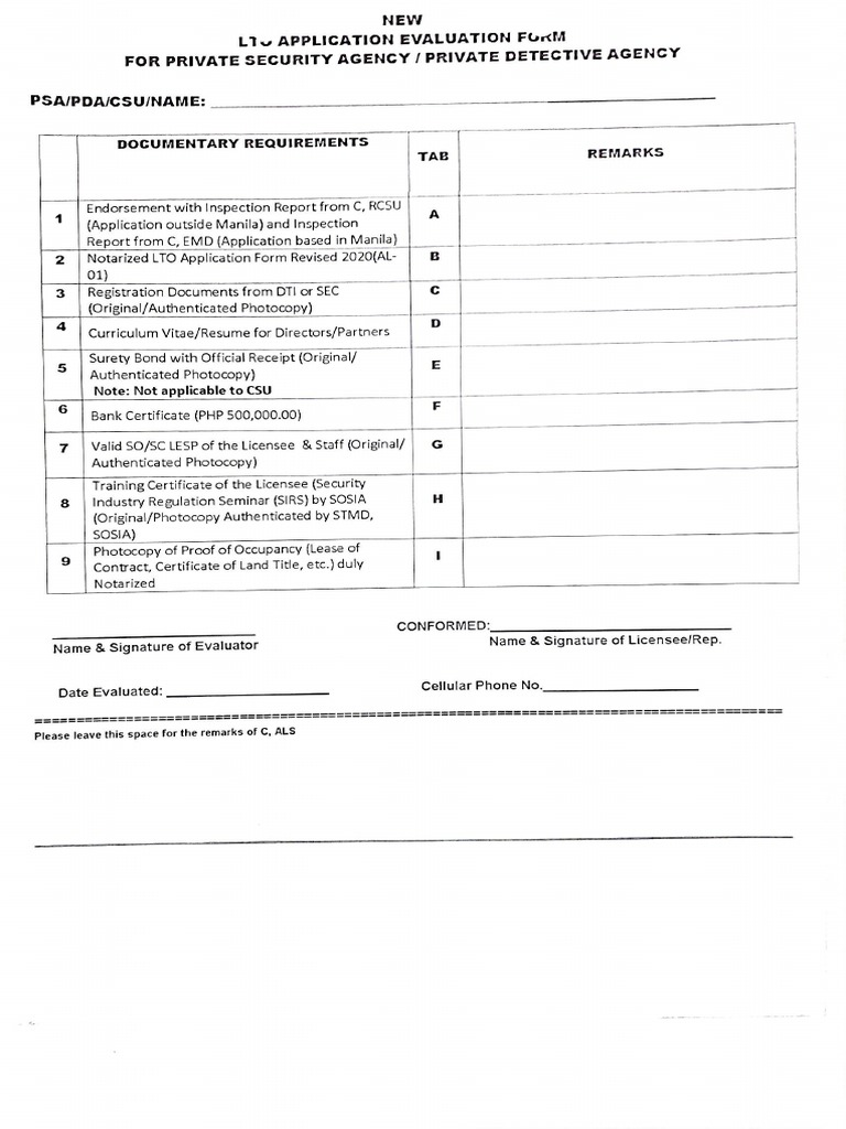 LTO Application Evaluation Form and Authority To Deploy PA 07-Jan-2021 ...