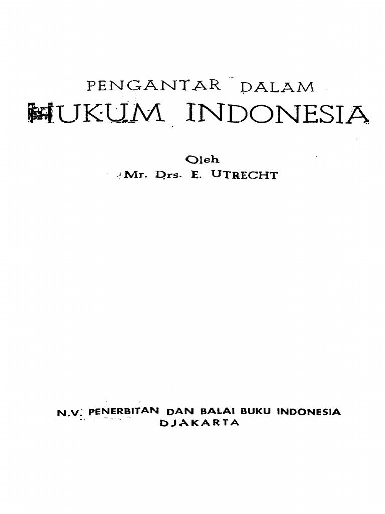 Ukum Indonesia: Pengantar Dalam | PDF