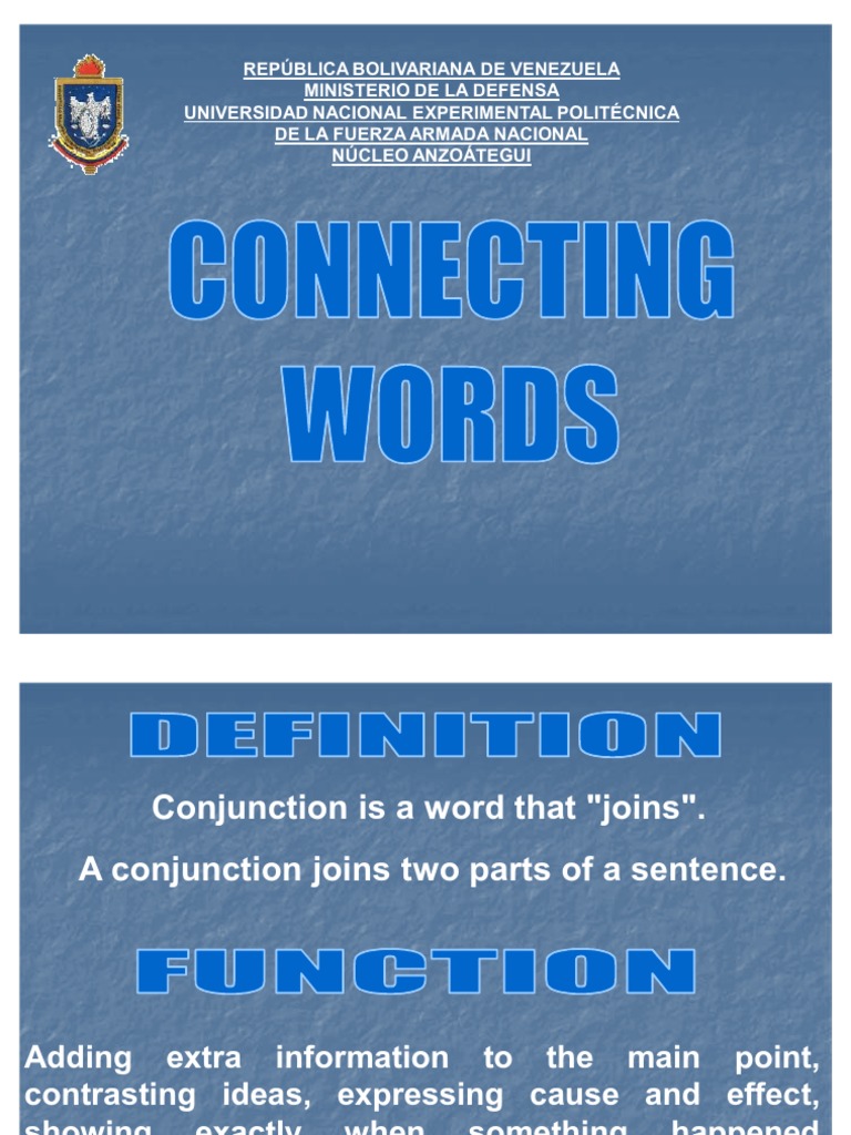 Connecting Word Presentation | PDF