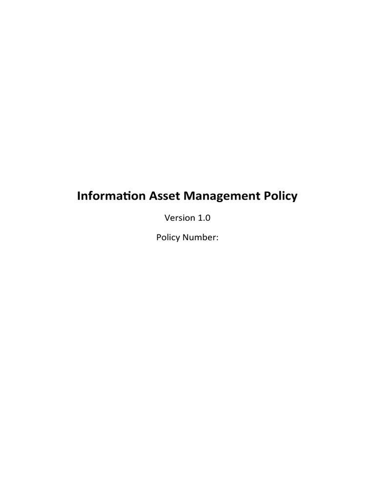 Information Asset Management Roles | PDF | Information Security ...
