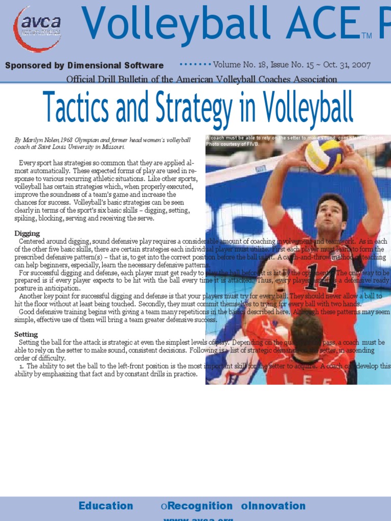 Tactics and Strategies for Developing Successful Volleyball Teams ...
