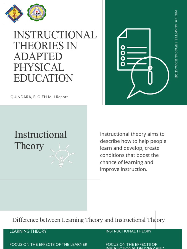 Instructional Theories in Adapted Physical Educational | PDF | Learning ...