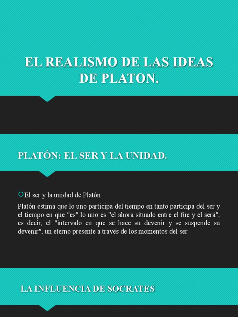El Realismo de Las Ideas de Platon | PDF | Platón | Conocimiento