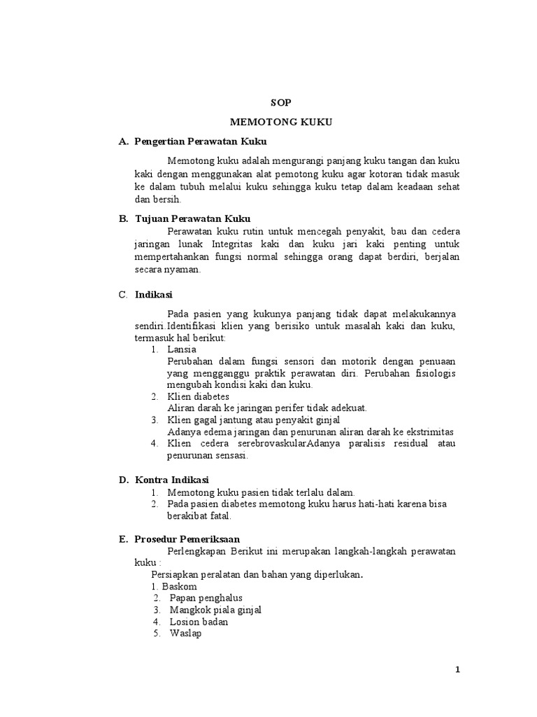 Sop Personal Hygiene | PDF