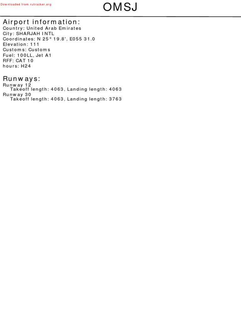 JeppView - OMSJ (13 Charts) | PDF | Air Traffic Control | Instrument ...