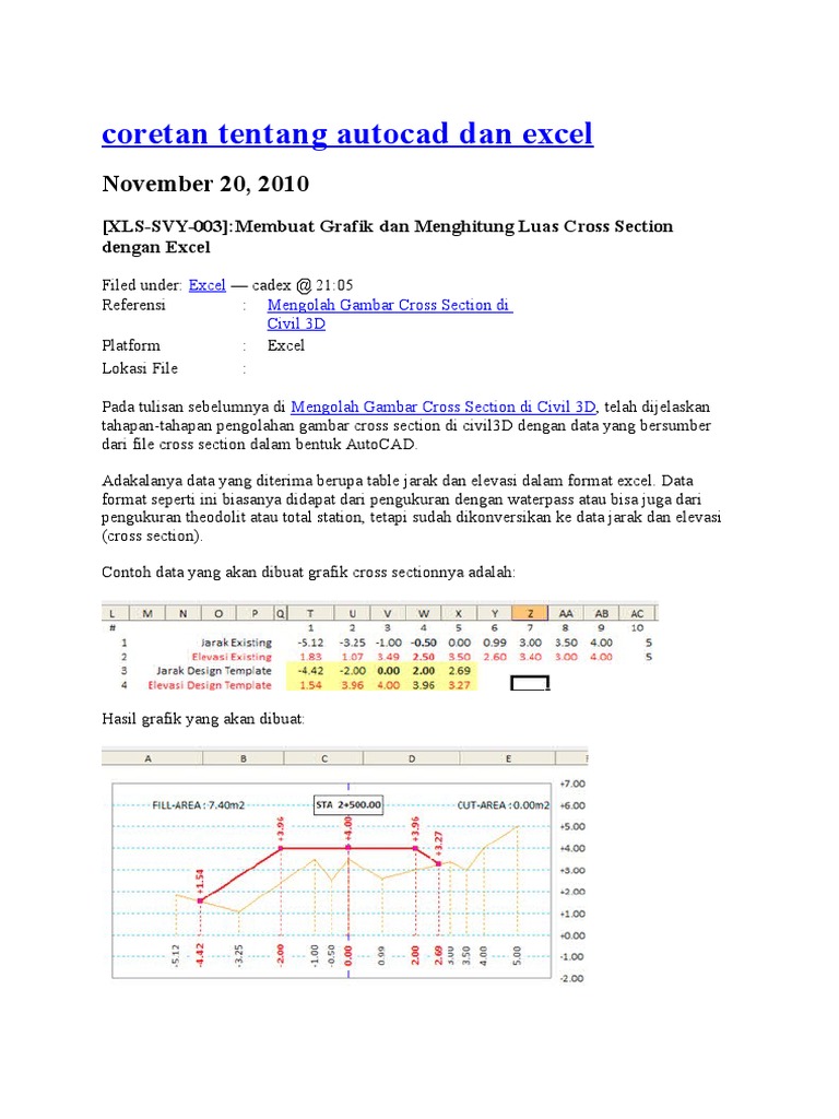 Cross Section Di Excel PDF Free | PDF | Metode & Bahan Ajar