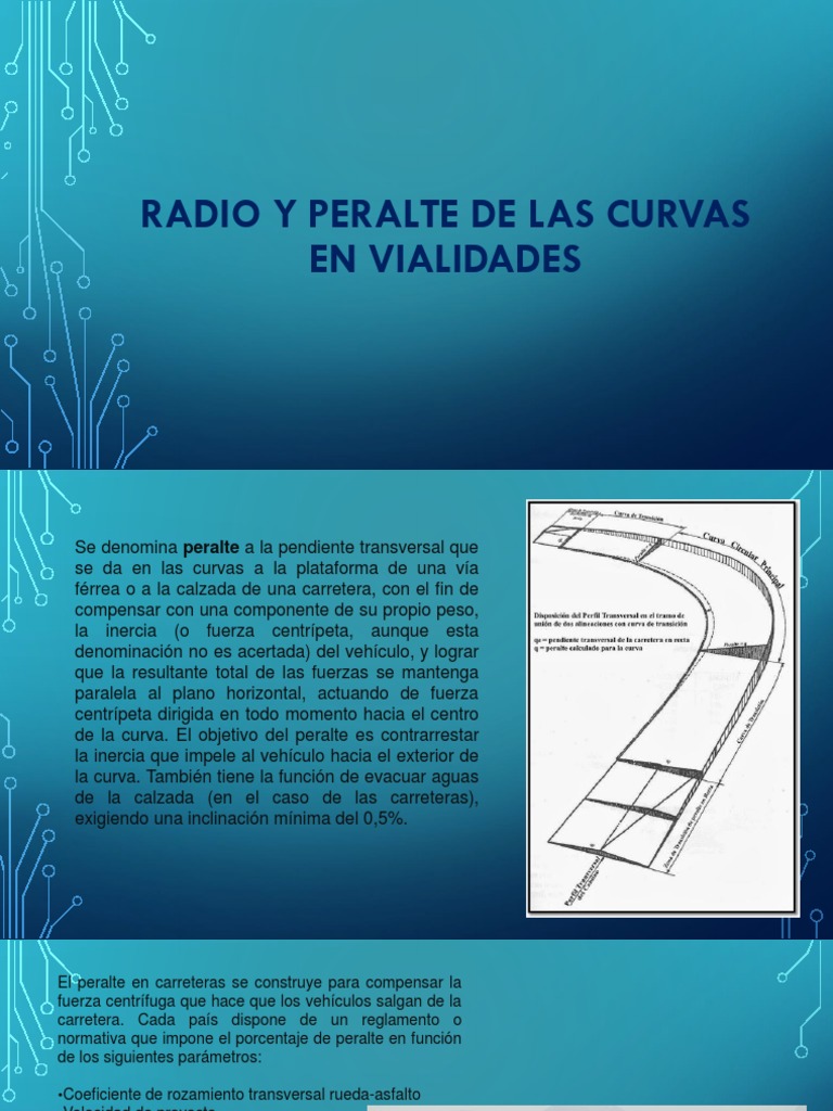 Importancia del Peralte en Curvas Viales | PDF | Ingeniería de ...