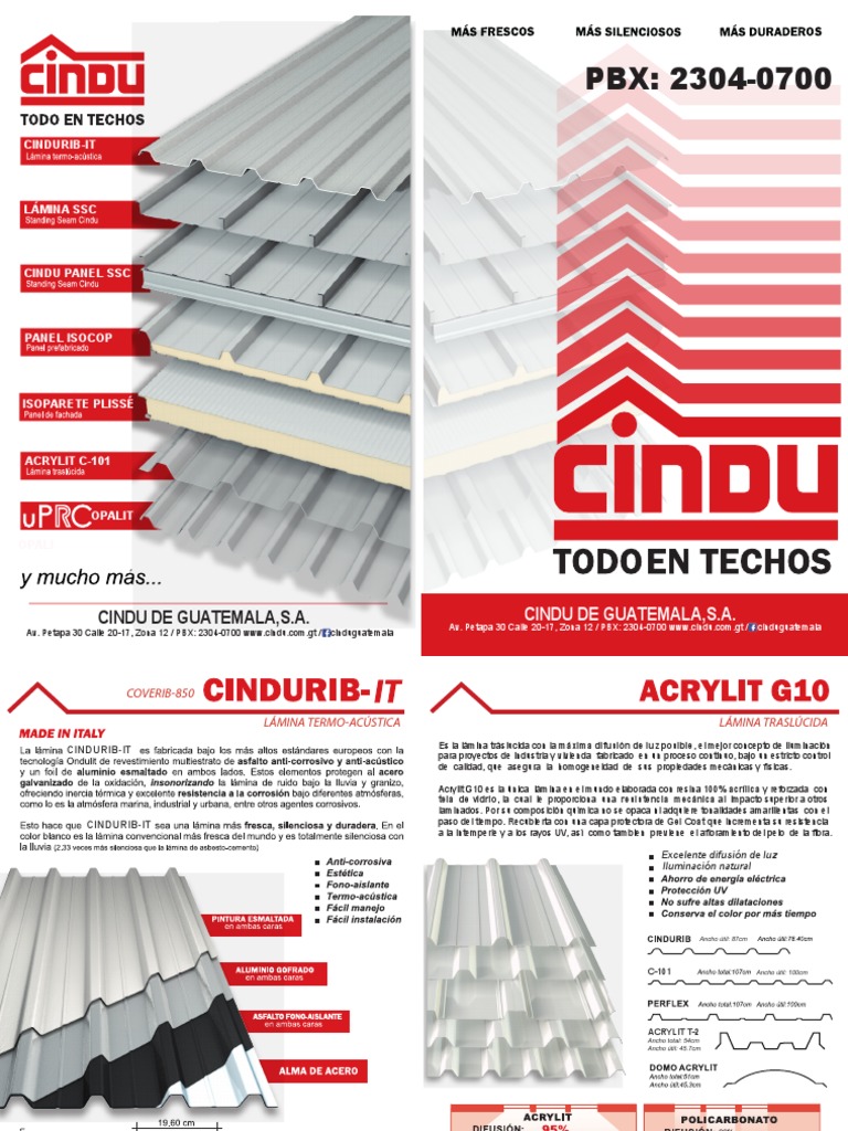Catalogo Cindu Completo | PDF | Aislamiento térmico | Poliuretano