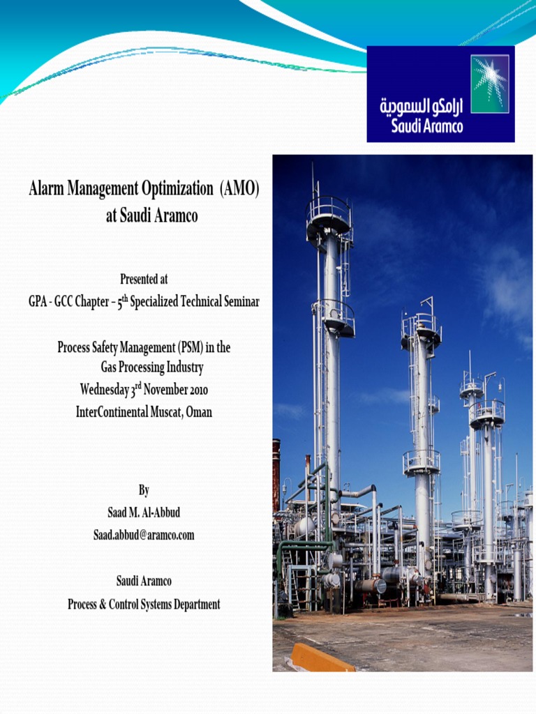 Alarm Management Optimization at Aramco | PDF | Systems Engineering
