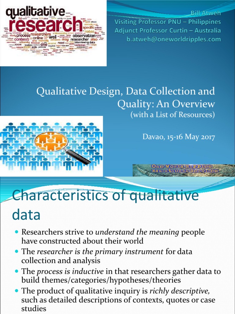 Qualitative Research Design Overview | PDF | Qualitative Research ...