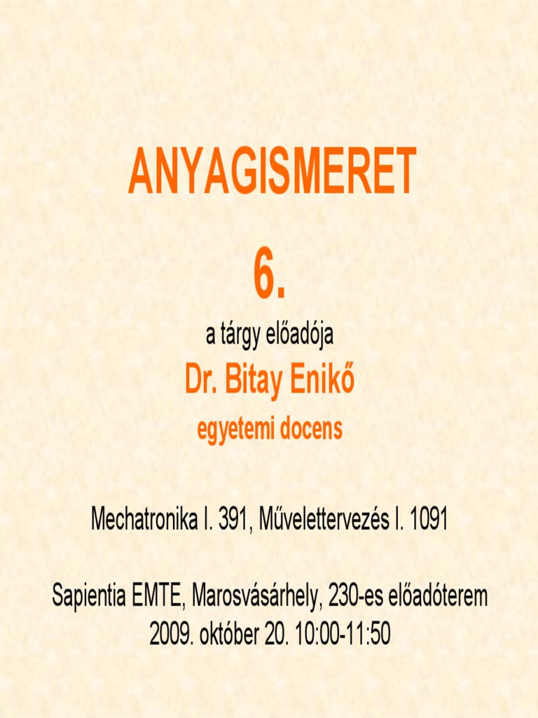 Anyagismeret 3 | PDF
