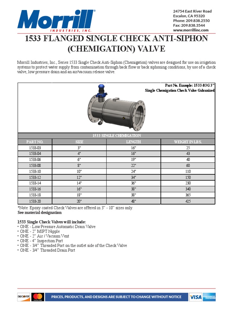 Chemigation Anti-Siphon Valves Guide | PDF | Valve | Mechanical Engineering