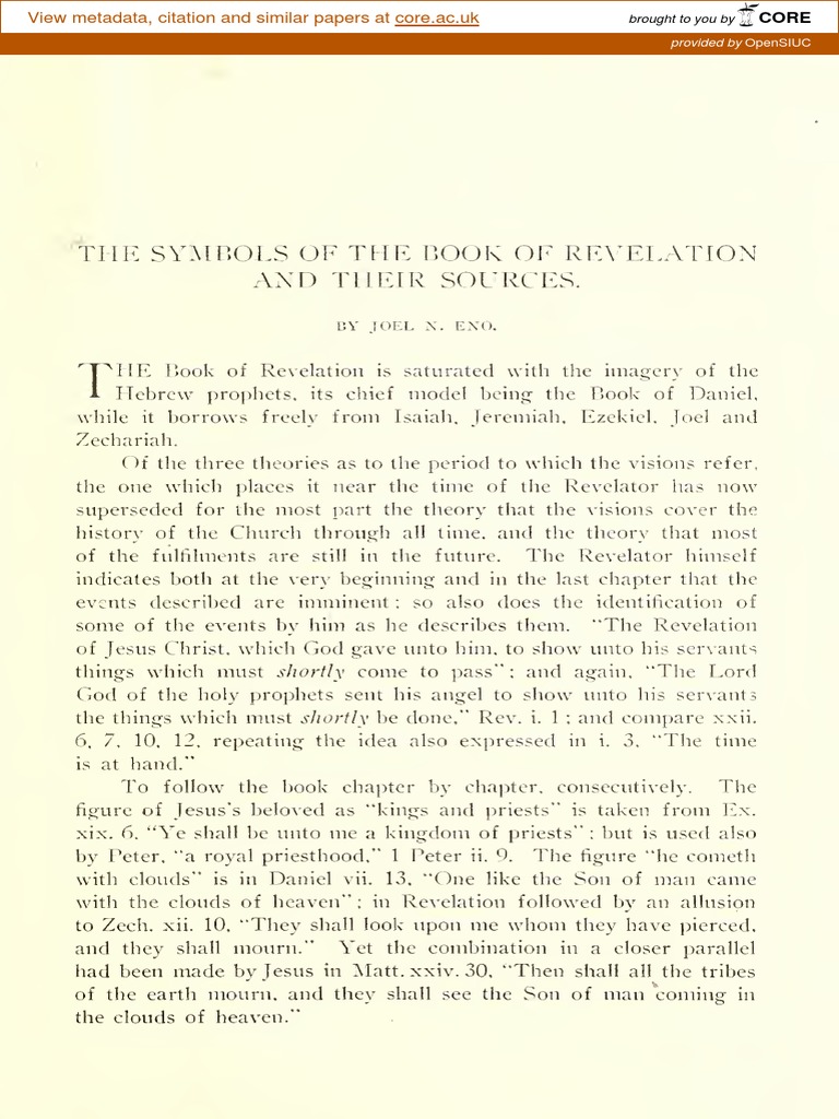 THE The Book AND: Symbols Revelation | PDF | The Beast (Revelation ...