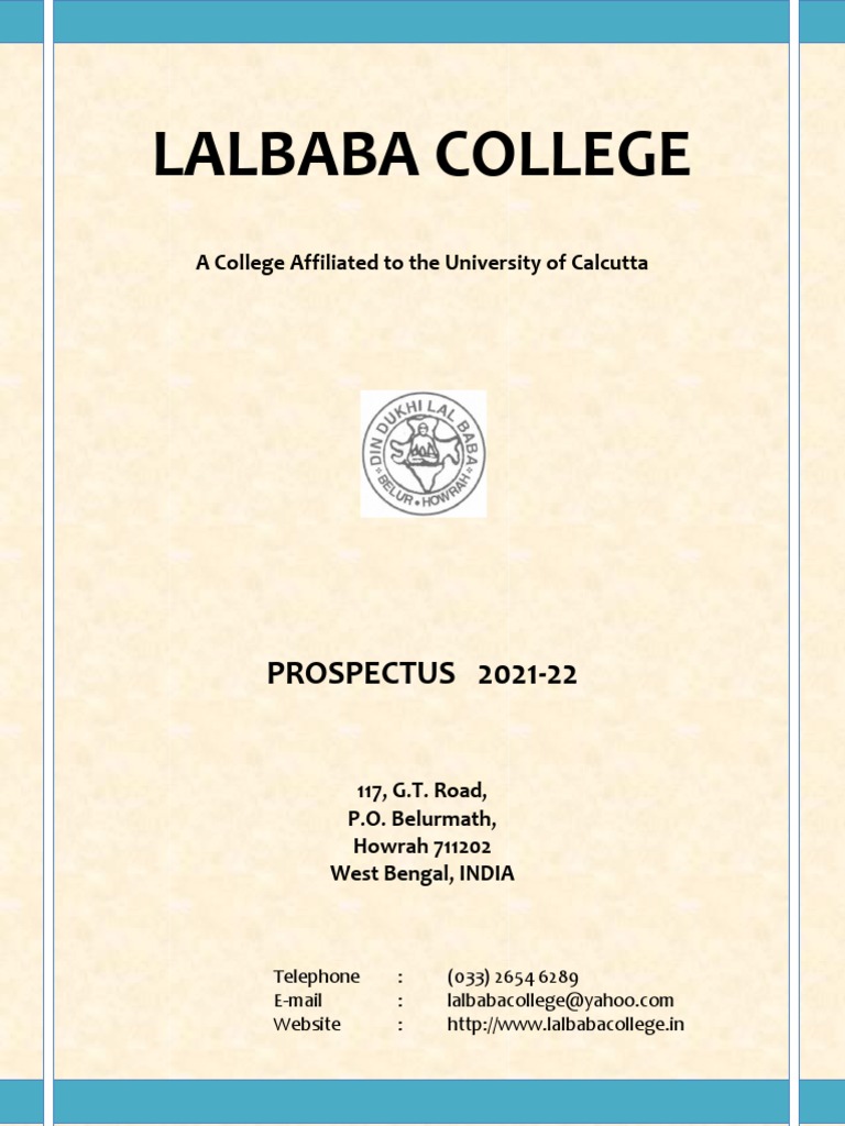 Lalbaba College Prospectus 2021-22 | PDF | University And College ...