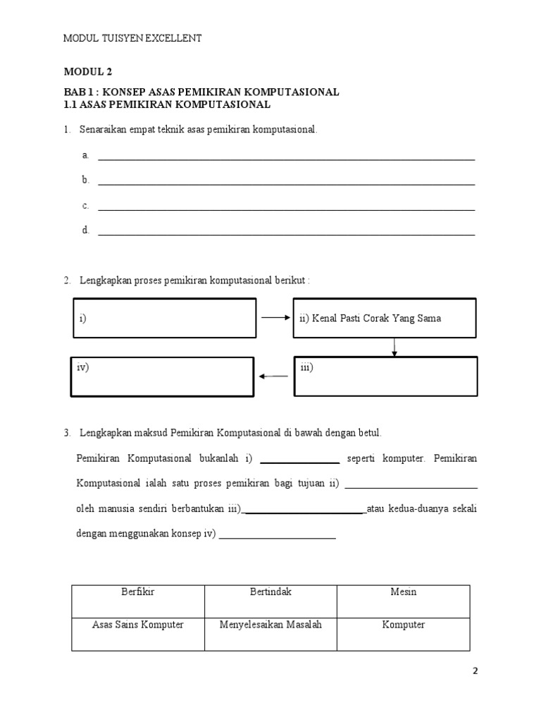 Modul Asas Sains Komputer Bab 1 | PDF