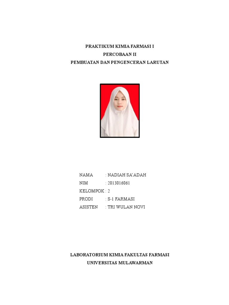 Revisi Perc 2 Laporan Lengkap - 2013016061 - 2 - Nadiah Sa'Adah | PDF
